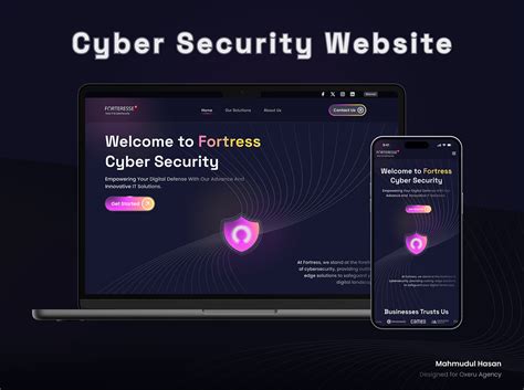 Cyber Security Website Design UI UX Behance