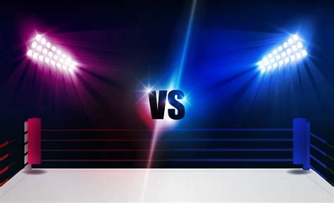 반지 권투 레슬링 싸움 상자 벡터 일러스트 레이 션 스포츠 경기장 힘 성인 빈 밝은 디자인 일치 전문가 스튜디오 보기 무대 밤 스포트 라이트 로프 경쟁 극적인 플랫폼