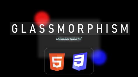 Glassmorphism Effect Html Css Web Development Youtube