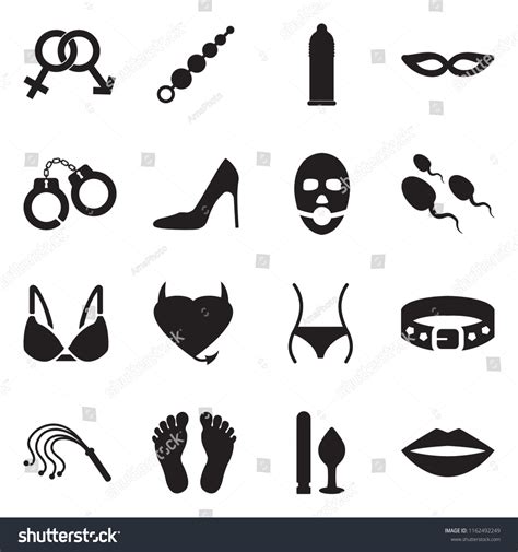 Sex Fetish Icons Black Flat Design Stock Vector Royalty Free 1162492249 Shutterstock