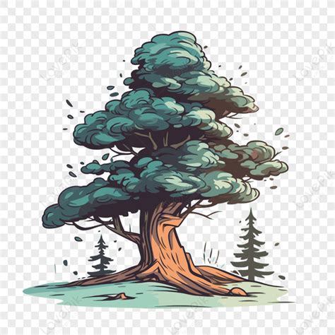 겨울 소나무 벡터클립 아트만화상표 Png 일러스트 무료 다운로드 Lovepik