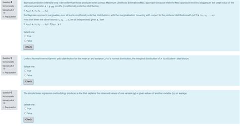 Solved Question Not Complete Marked Out Of Bayesian Chegg