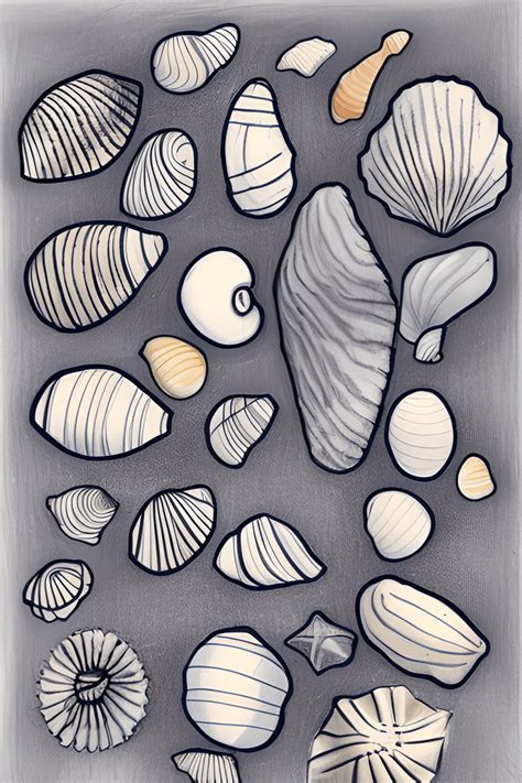 Tiny Seashells Drawing Graphic Creative Fabrica