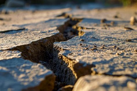 Earthquake And A Crack On The Ground Premium Ai Generated Image