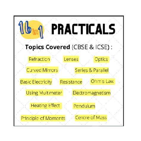 Physics Practicals Kit For Class Toy Mart