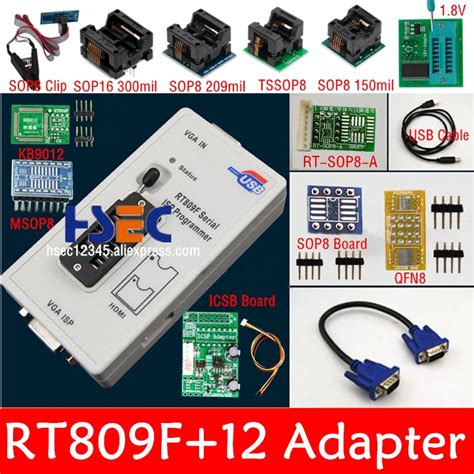 Rt809f Programmer Original 12 Adapterssop8 Ic Clip18v Sop8 Adapter Serial Isp Programmer