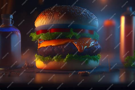 Premium Ai Image Burger Fast Food Elemental Unreal Engine