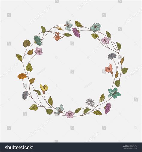 Vector Floral Frame Stock Vector Royalty Free 193672454 Shutterstock