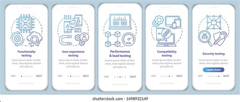 Software Testing Roles Onboarding Mobile App Stock Vector Royalty Free