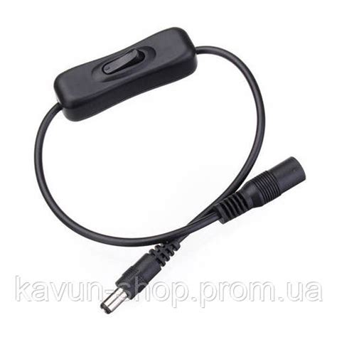 Выключатель питания 12В для светодиодных лент 5.5x2.1мм мама-папа, XH ...