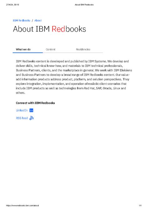 About Ibm Redbooks Estudio Del Trabajo Tecl401 Editar About Ibm Redbooks What We Do About Ibm Redbooks Estudio Del Trabajo Tecl401 Editar About Ibm Redbooks What We Do
