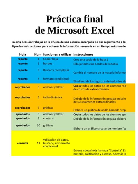 Archivo Para Practica Final Excel Pdf Microsoft Excel Informática
