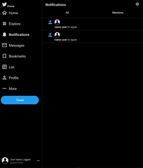 Github Marioquiroslunatwitterclonefrontend React It Consists Of A Recreation Of Twitter To