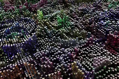 Colorful 3d Rendering Abstract Shape Composition Geometric Structure Block Wallpaper For