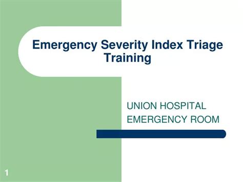 PPT Emergency Severity Index Triage Training PowerPoint Presentation ID 3029029