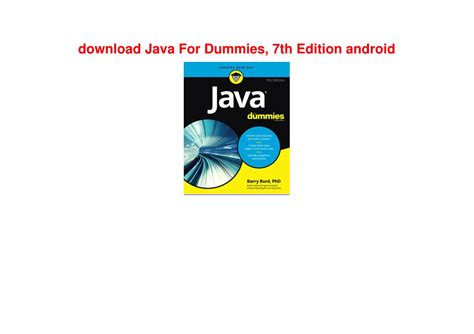 Ppt Download Java For Dummies 7th Edition Android Powerpoint Presentation Id12054719