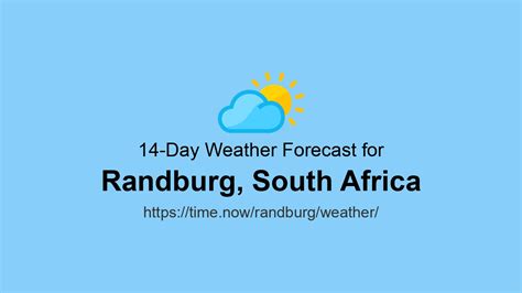 Weather In Randburg South Africa Timenow