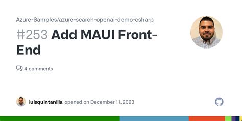 add maui front end · issue 253 · azure samples azure search openai demo csharp · github