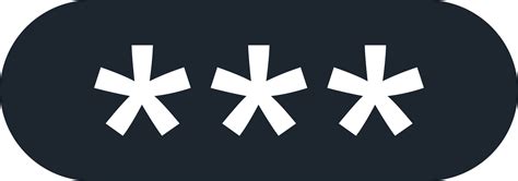 Password Filled Box Form Icon PNG