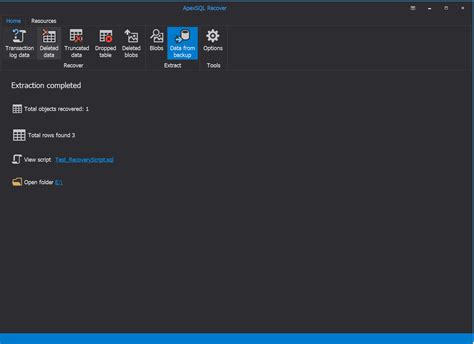 Sqlserver数据库损坏表数据提取apexsql Recover Csdn博客