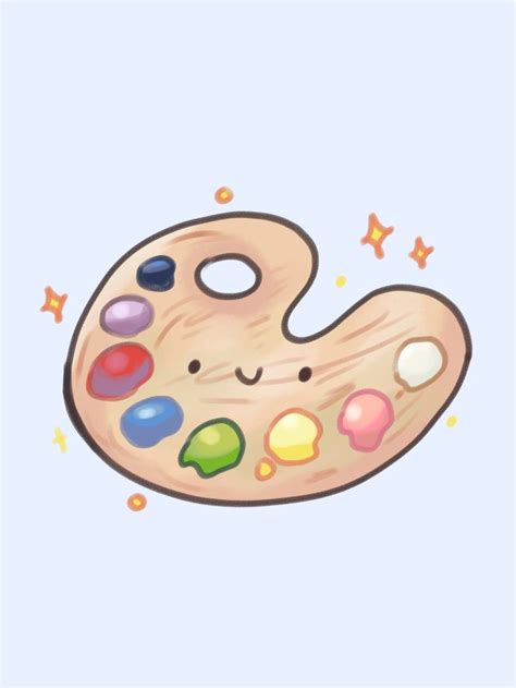 Cute Paint Palette Sticker For Sale By Mayarartsy Paint Palette