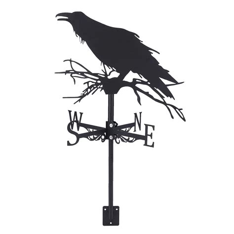 Superdant Weathervane Crow Ornament Wind Vane Weathercock Reven Metal