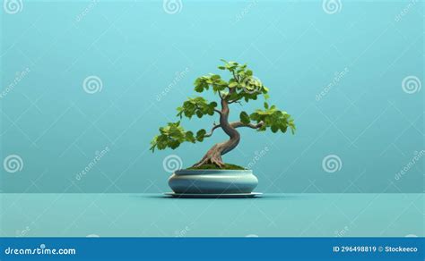 Mint Bonsai Tree Isolated On White Background Ephraim Moses Lilien
