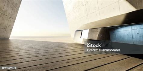 창문과 밝은 태양 낮 빛 하늘 3d 렌더링 그림과 강철 스튜디오가 있는 미래 콘크리트 건물 건축에 대한 스톡 사진 및 기타 이미지 Istock