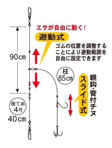 がまかつ 仕掛け 掛りすぎヒラメ遊動式仕掛 親鈎7号 孫鈎6号 ハリス6号 針仕掛 海釣り釣具の通販ならキャスティングオンラインストア公式