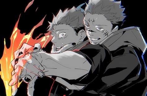 Itadori Yuuji And Ryoumen Sukuna Jujutsu Kaisen Drawn By Vvv1356ygo