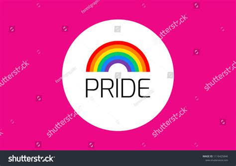 Pride Pink Background Rainbow Flag Vector Stock Vector Royalty Free