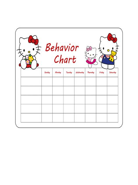 Hello Kitty Behavior Chart Printable406238 Pdf