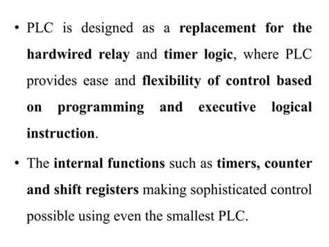 Mechatronics Unit 4 Programmable Logic Controller Ppt Programming