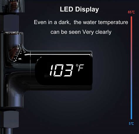 Shower Thermometer Led Display Temperature Monitor The Green Head