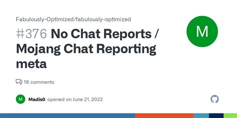 No Chat Reports Mojang Chat Reporting Meta · Issue 376 · Fabulously Optimizedfabulously