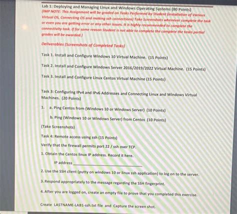 Solved Lab 1 Deploying And Managing Linux And Windows