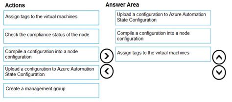 DRAG DROP You Onboard 10 Azure Virtual Machines To Azure Automation