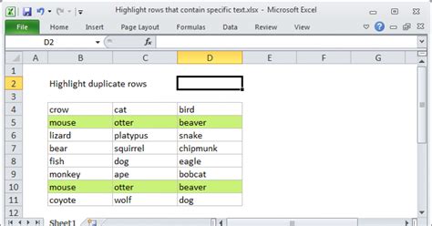 Highlight Duplicate Rows Excel Formula Exceljet