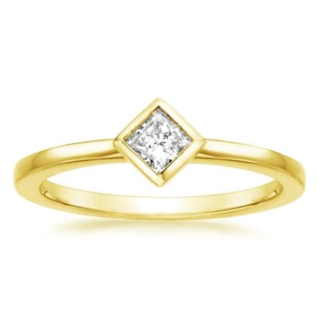 Princess Bezel Diamond Ring 1 4 Ct Tw The Plunge