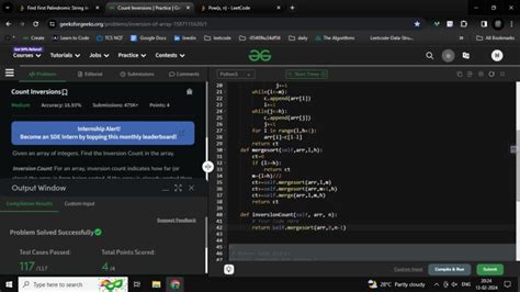Midhun C On Linkedin 100daysofcodechallenge Geeksforgeeks Leetcode 100daysofcodechallenge