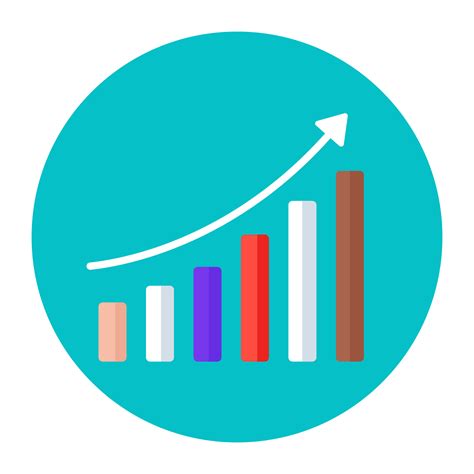 Data Analytics Flat Rounded Icon Of Vertical Chart 6746841 Vector Art