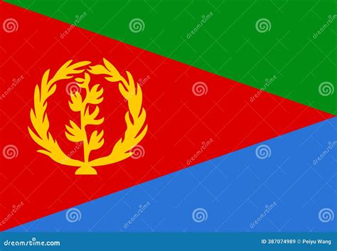 Map Of Eritrea With Flag Flag Of Eritrea Maps Territory Outline Map Eritrea Flat Style