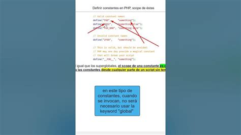 Curso Completo De Php Constantes En Php Global Scope En Php Propiedades En Php Youtube