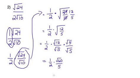 Simplifying Radicals In Fractions Square Root No Variables MEDIUM YouTube