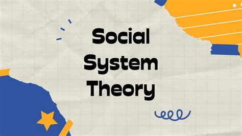 Social System Theory Pptx Science