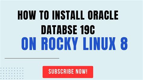 Oracle Database 19c Installation On Rocky Linux 8 Server Youtube