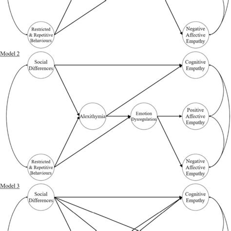 Diagrammatic Representations Of The Examined Structural Equation Models
