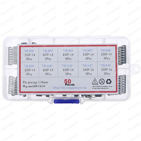 50pcs Ic Chip Kit 74ls00 74ls04 74ls08 74ls32 74ls48 74ls73 74ls74 74ls86 74ls90 74ls125 74ls138