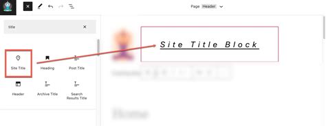 How To Use The WordPress Site Title Block