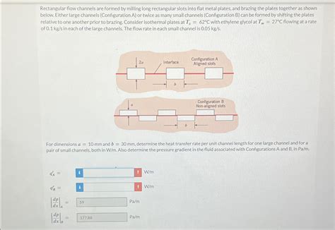 Solved Rectangular Flow Channels Are Formed By Milling Long Chegg Com